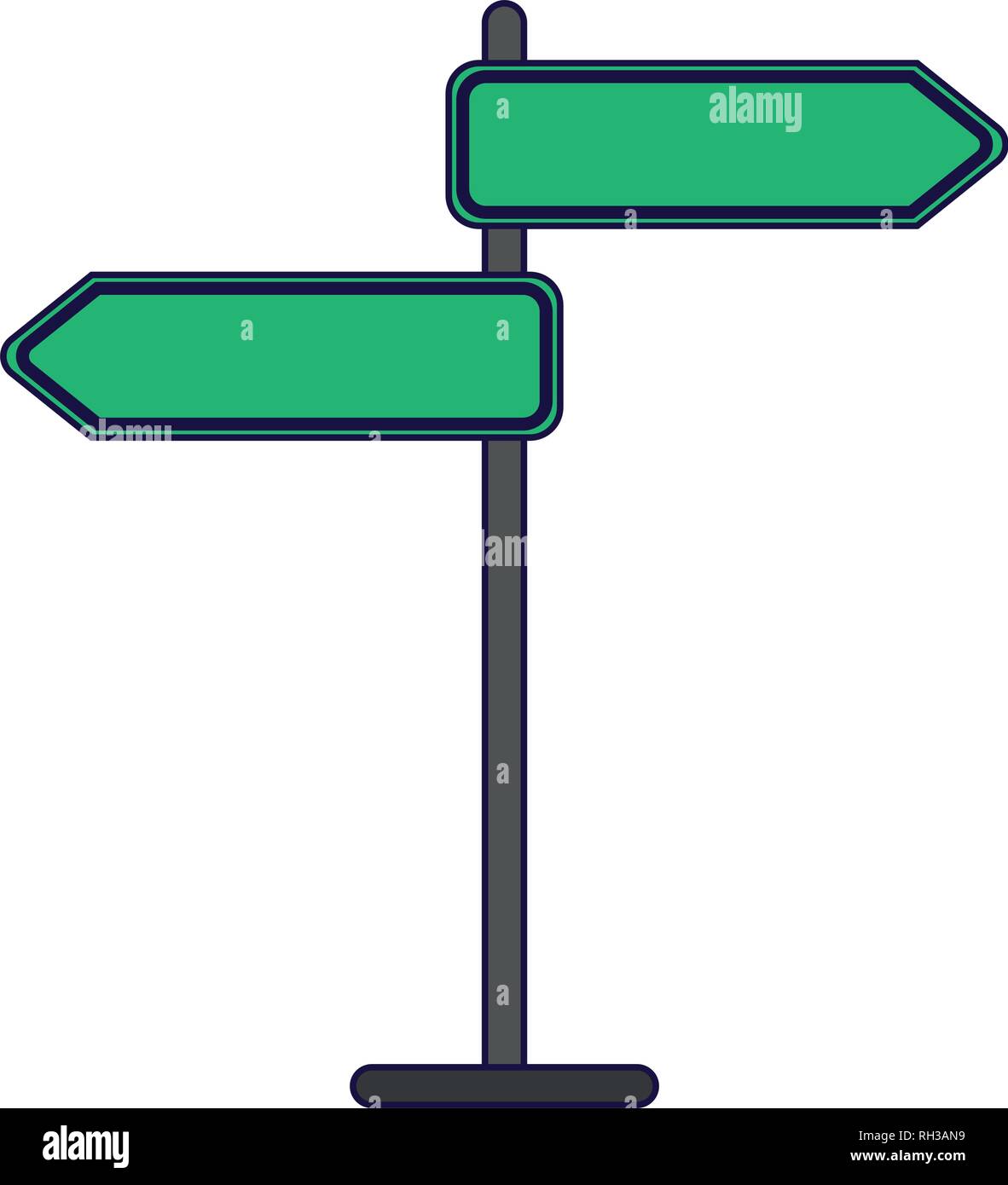 street signpost symbol blue lines Stock Vector Image & Art - Alamy