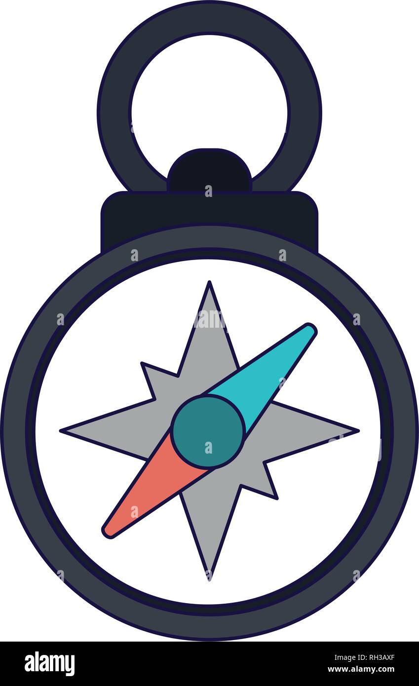 navigation compass symbol blue lines Stock Vector Image & Art - Alamy