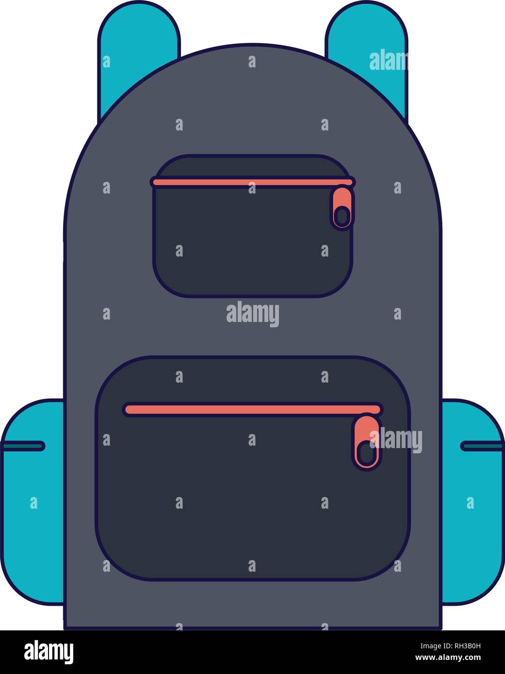 backpack bag symbol blue lines Stock Vector Image & Art - Alamy