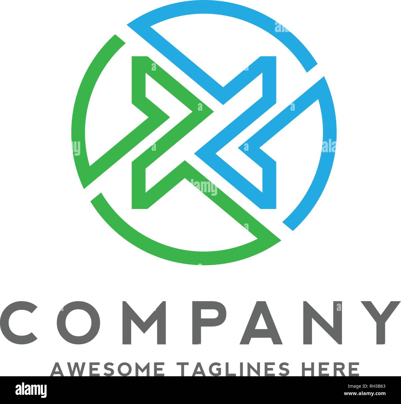 creative Letter X Vector Logo, Alphabetical Logo Design, Initial letter ...