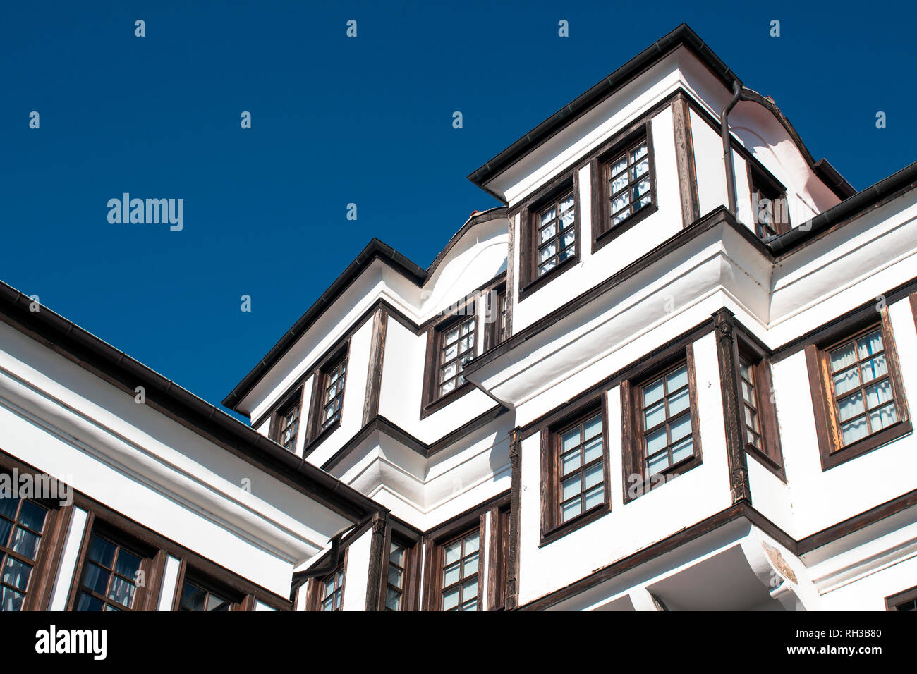 The Architecture of Ohrid. Part of a beautiful old-style house on the ...