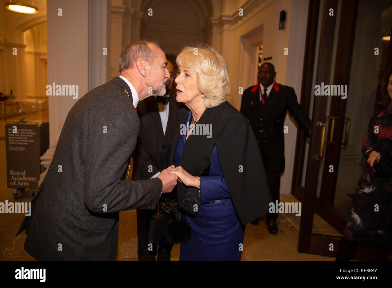The Duchess of Cornwall with Christopher Le Brun, President of the ...