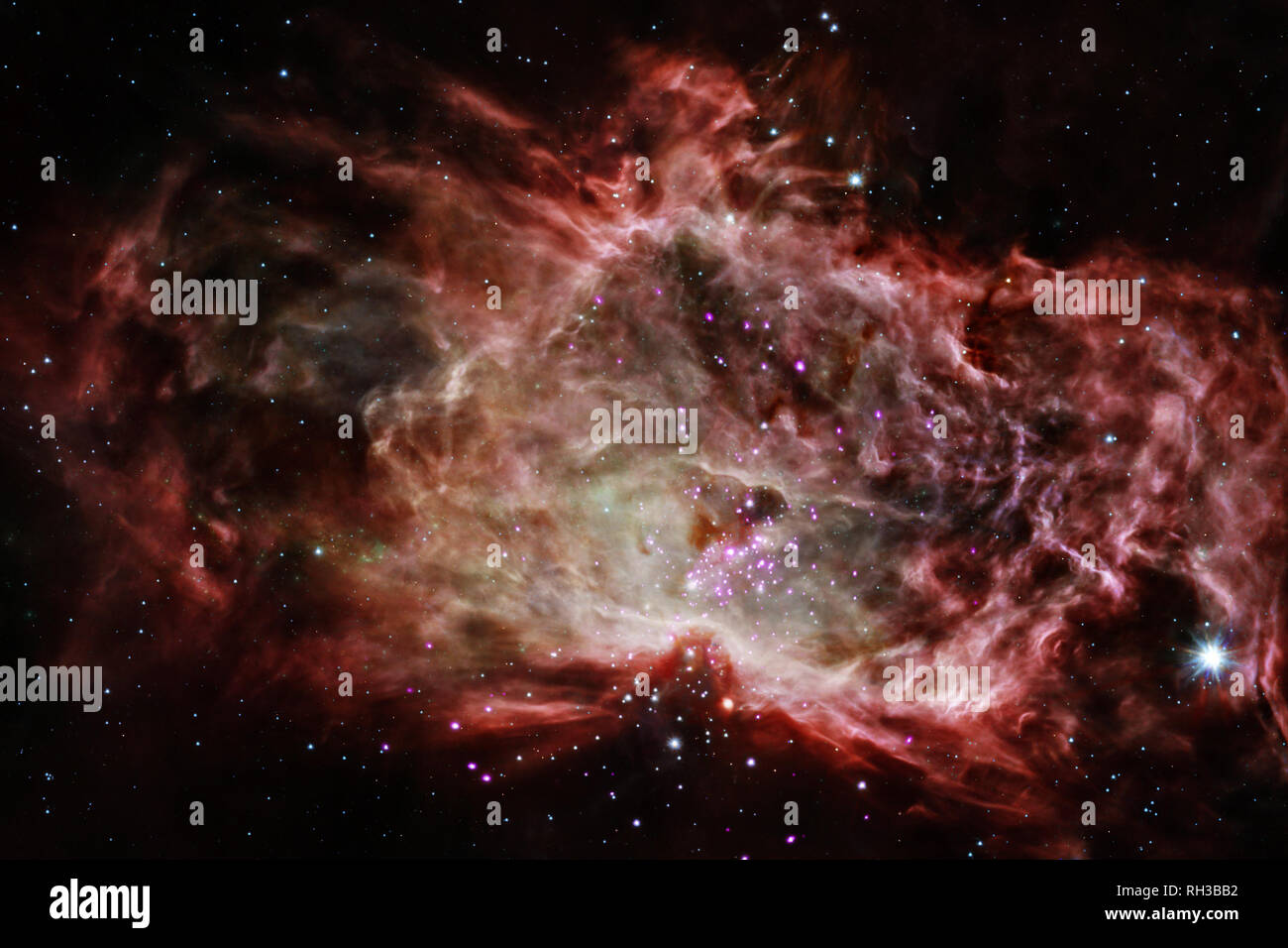 Cosmic landscape, colorful science fiction wallpaper with endless outer ...