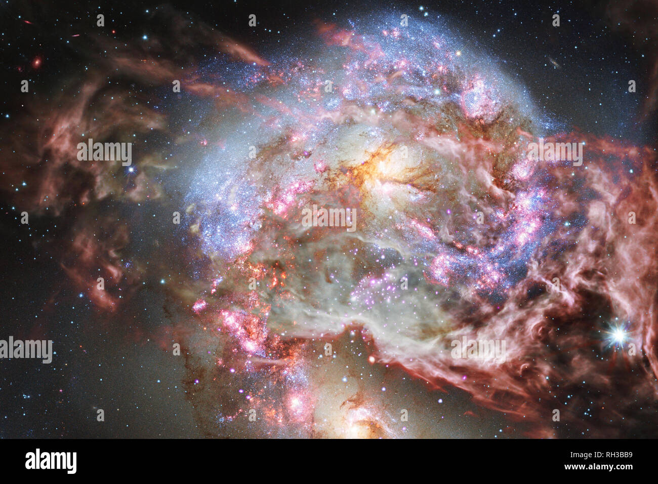 Landscape of star clusters. Beautiful image of space. Cosmos art ...