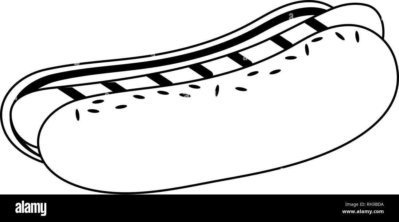 Grilled hamburger white background Black and White Stock Photos ...