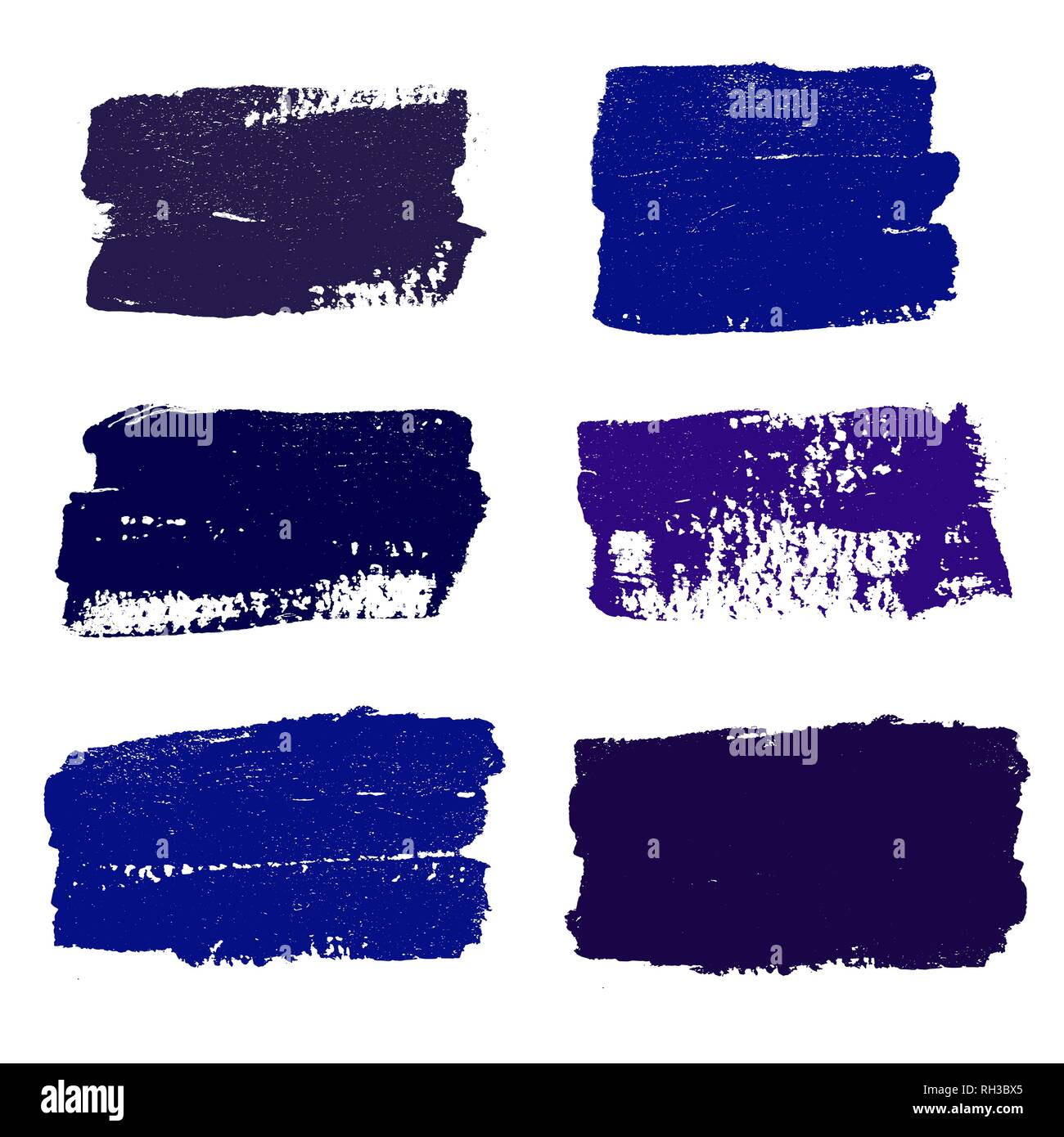 Brush strokes set vector painted isolated objects Stock Vector Image & Art - Alamy