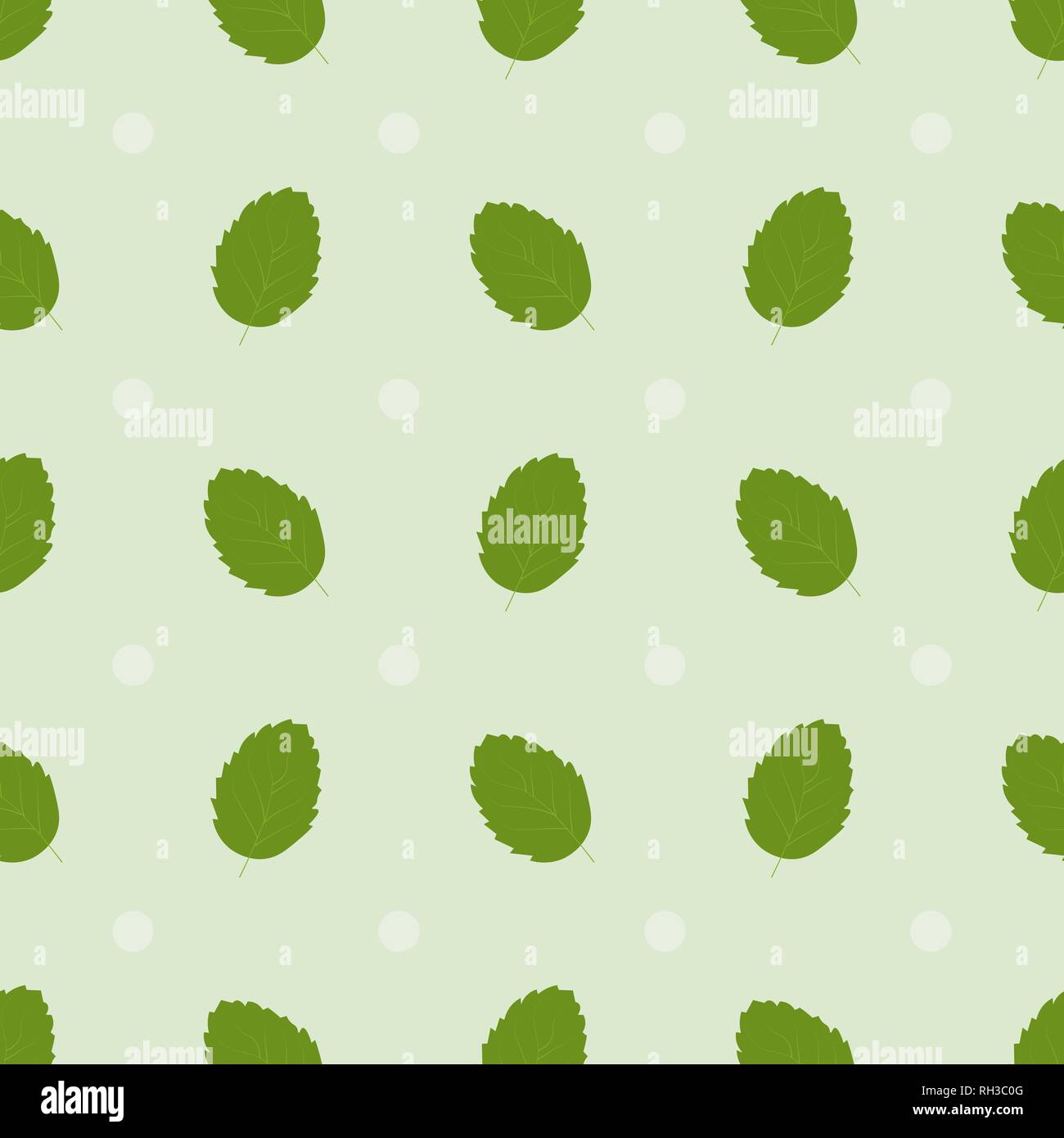 Seamless summerl pattern with green mint leaves 10 eps Stock Vector ...