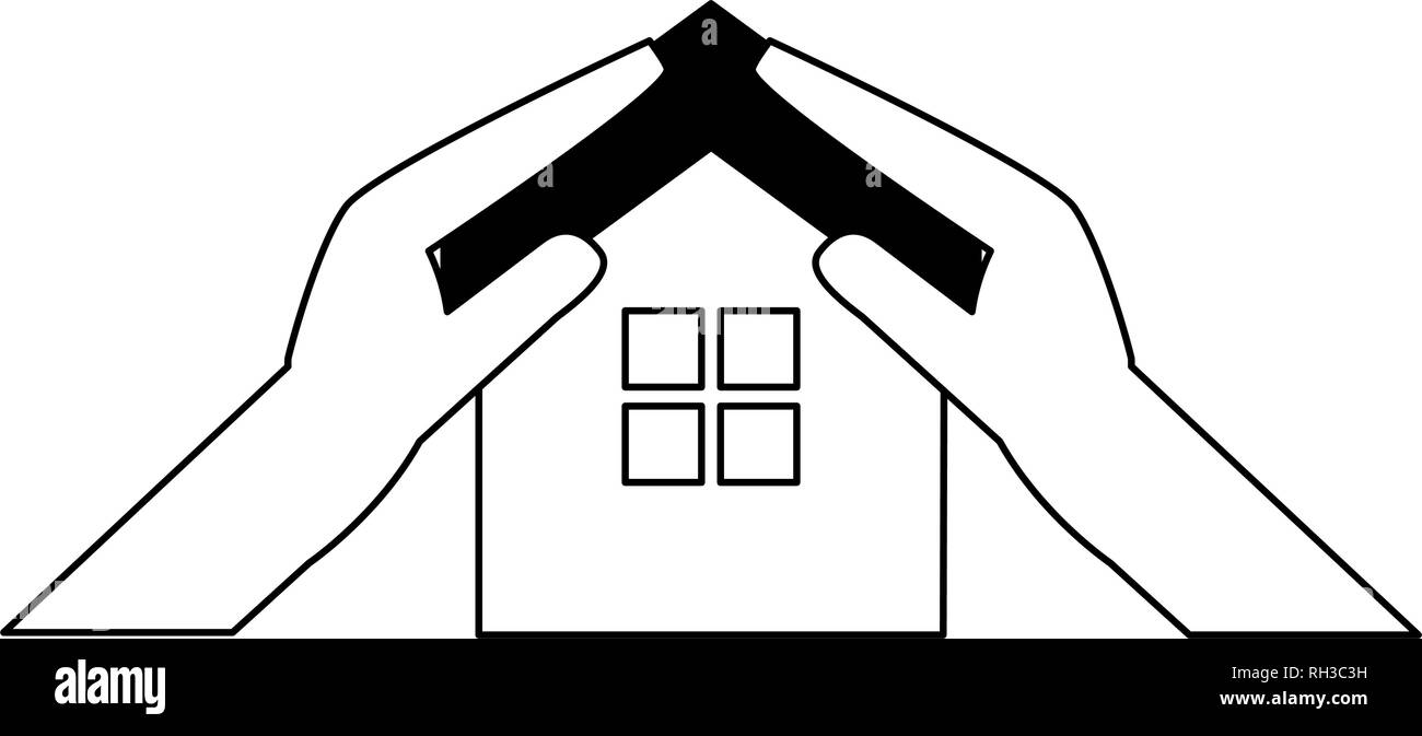 Real estate house in black and white Stock Vector Image & Art - Alamy