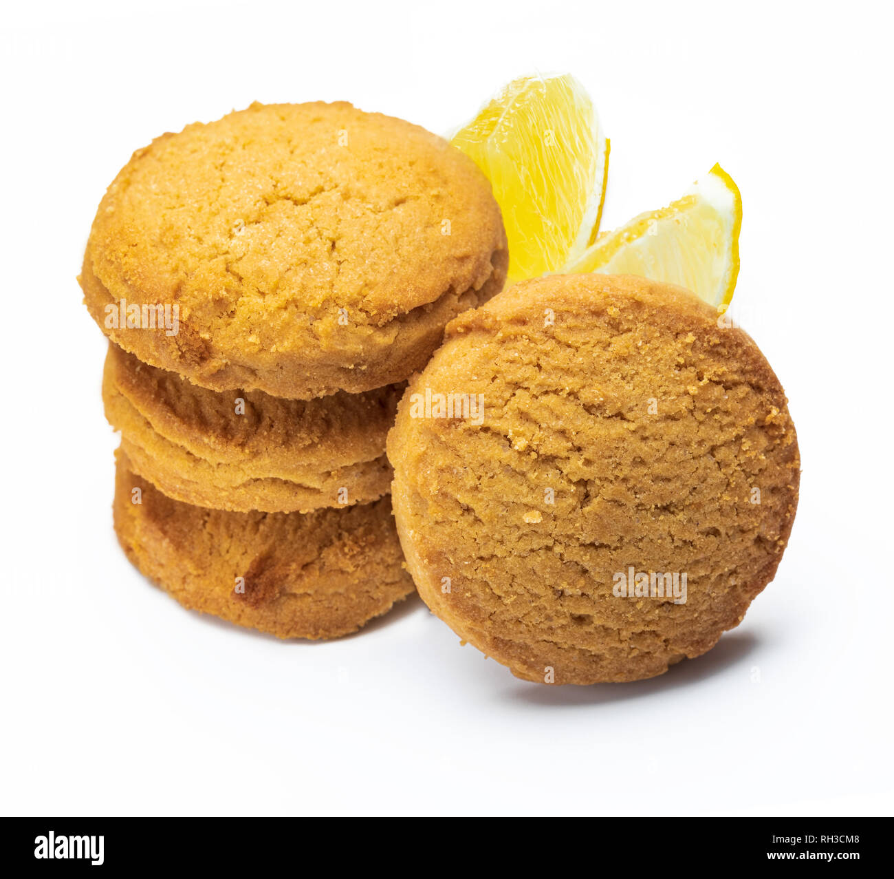 English lemon pasta. Traditional home cooking. Isolated on white ...