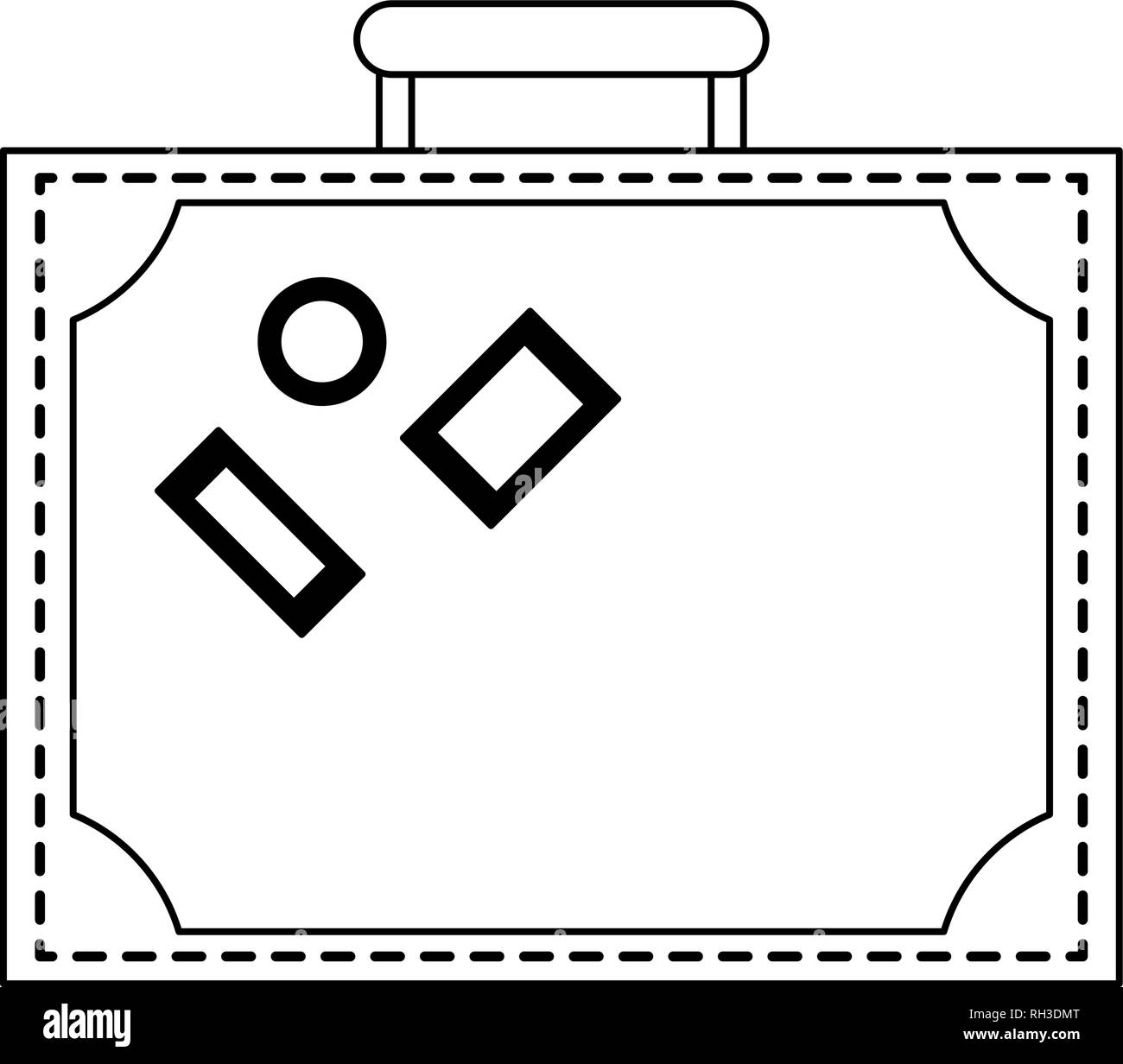 travel suitcase symbol in black and white Stock Vector Image & Art - Alamy