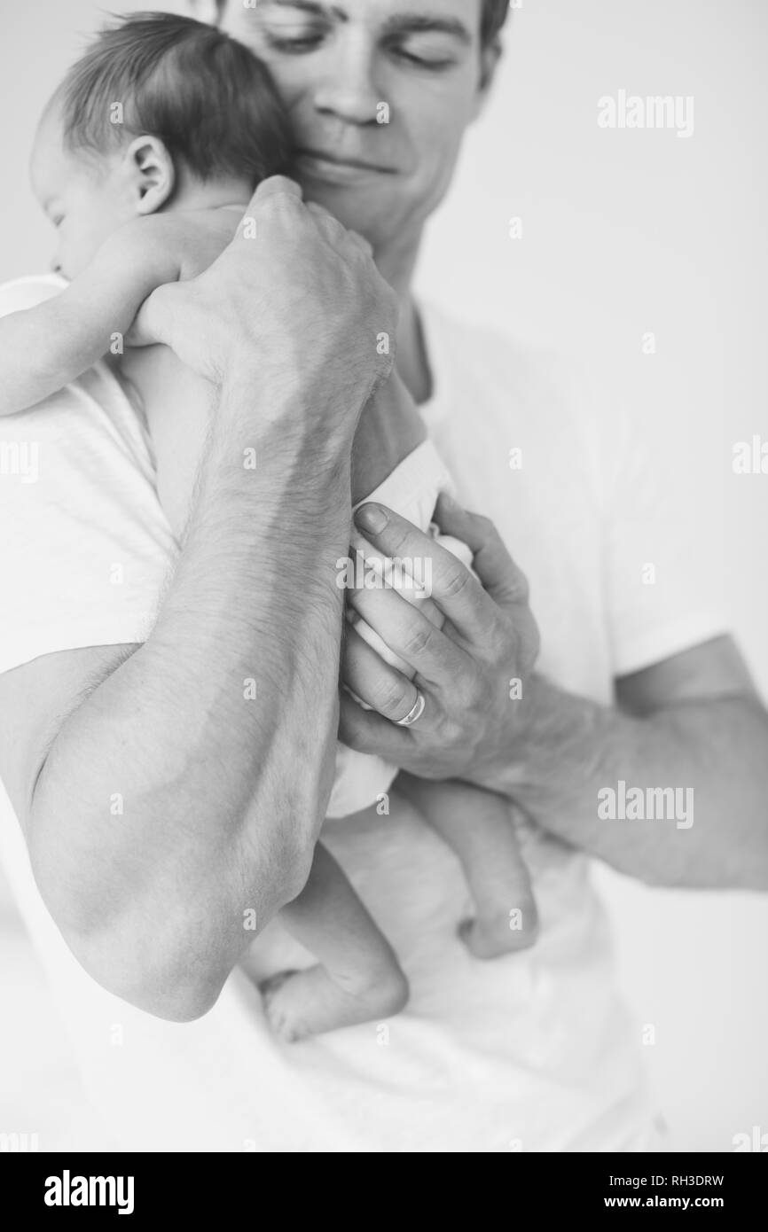 Father with newborn baby Stock Photo - Alamy