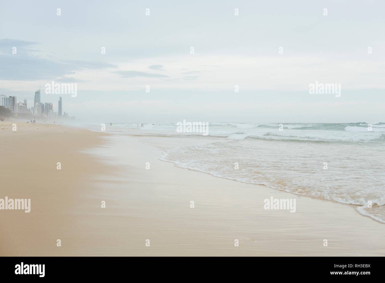 View of empty beach Stock Photo - Alamy