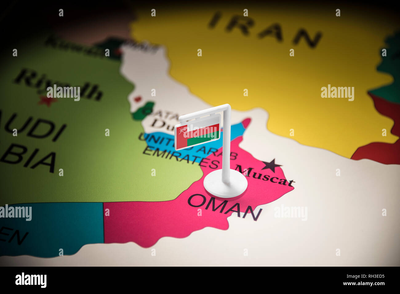 Oman flag map hi-res stock photography and images - Alamy