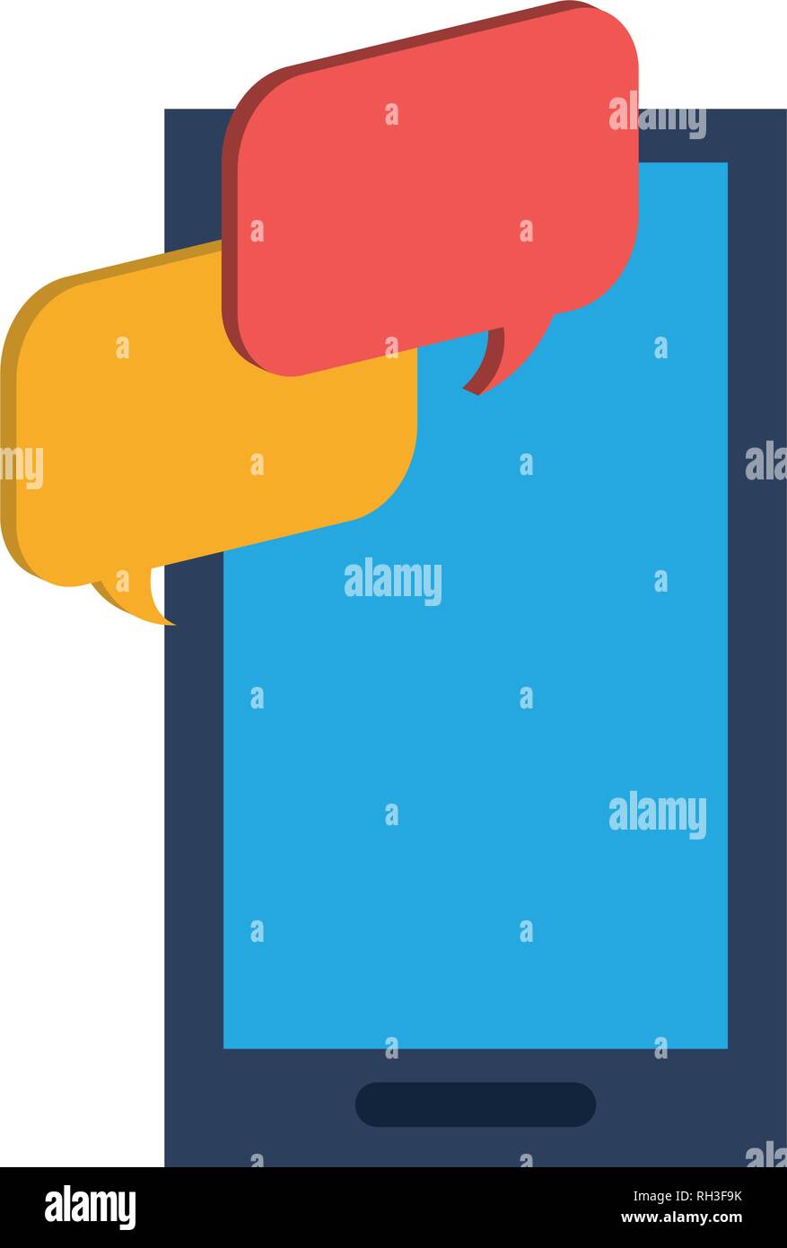 Smartphone chat bubbles Stock Vector Image & Art - Alamy