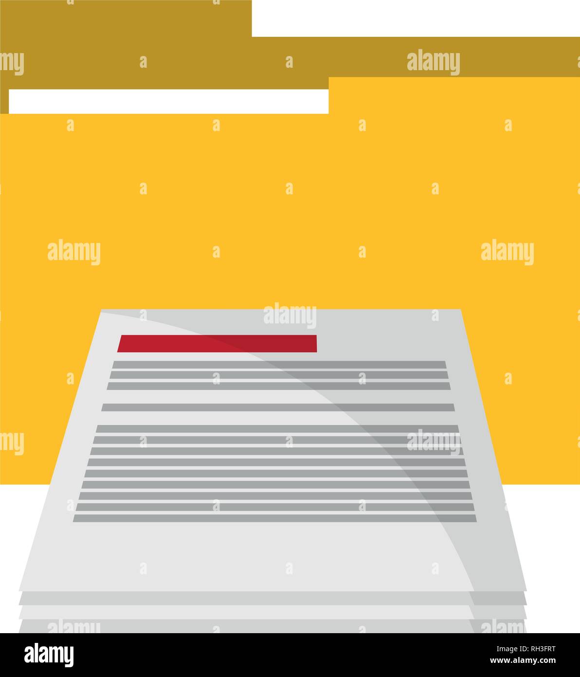 Folder with document symbol Stock Vector Image & Art - Alamy