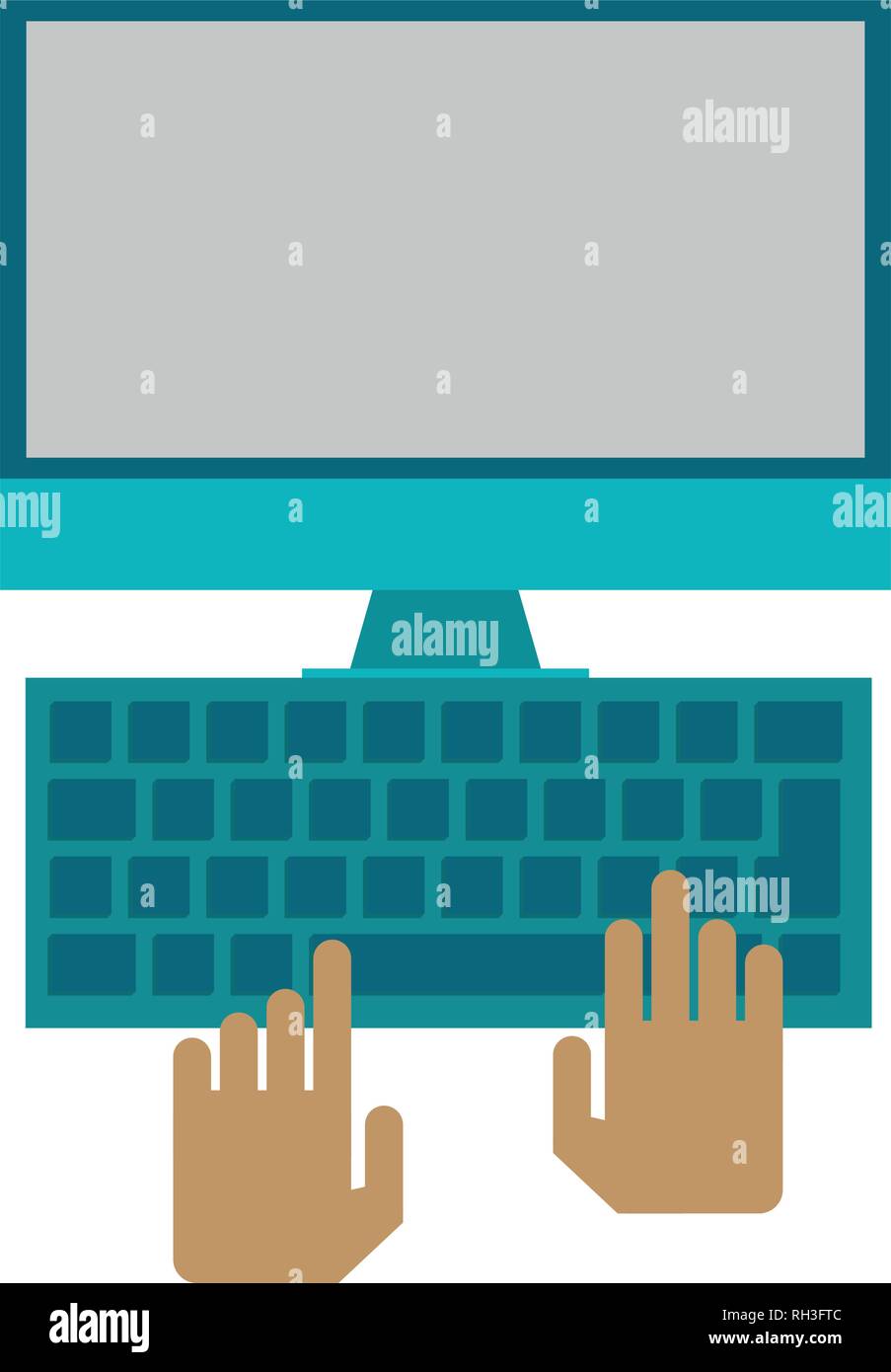 hands using computer symbol Stock Vector Image & Art - Alamy