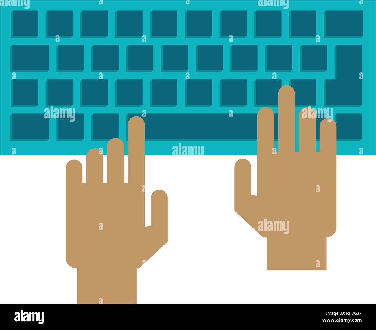 hands using computer keyboard Stock Vector Image & Art - Alamy