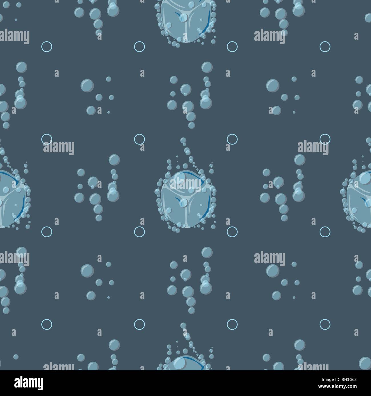Ice print. seamless pattern of Ice cubes with bubbles vector ...