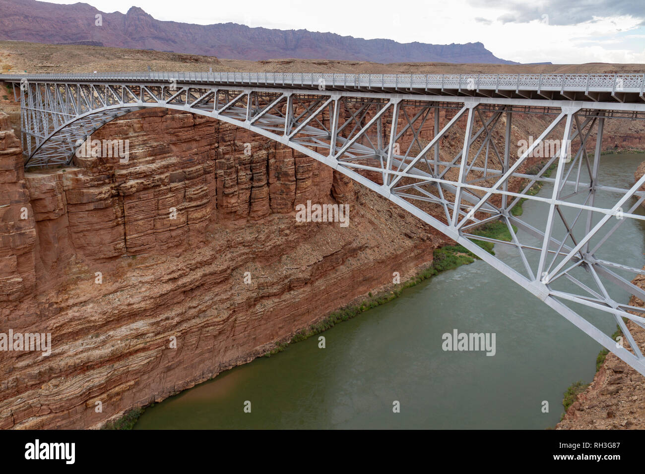 The Navajo Bridge over the Colorado River, Arizona, United States Stock ...