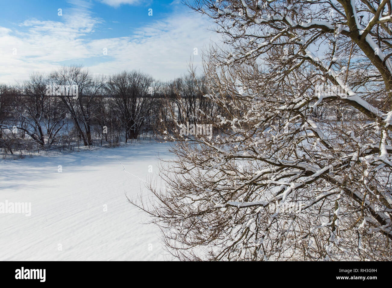 Midwest snow landscape hi-res stock photography and images - Alamy