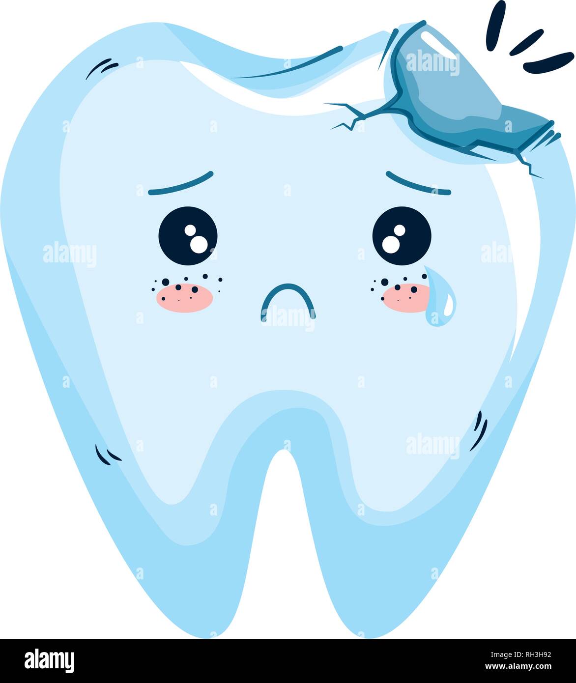 comic tooth broken kawaii character Stock Vector Image & Art - Alamy