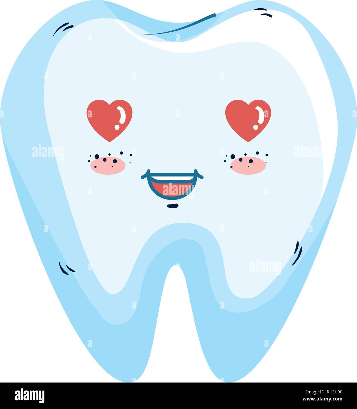 comic tooth with heart kawaii character Stock Vector Image & Art - Alamy