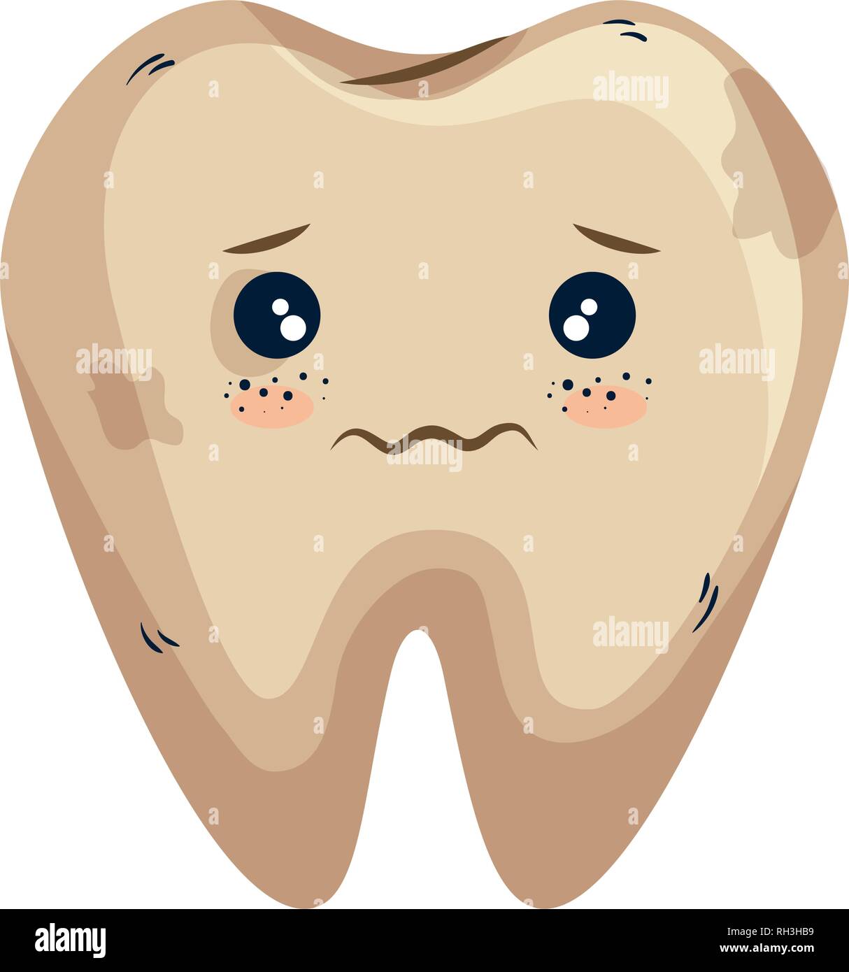 comic tooth sad kawaii character Stock Vector Image & Art - Alamy