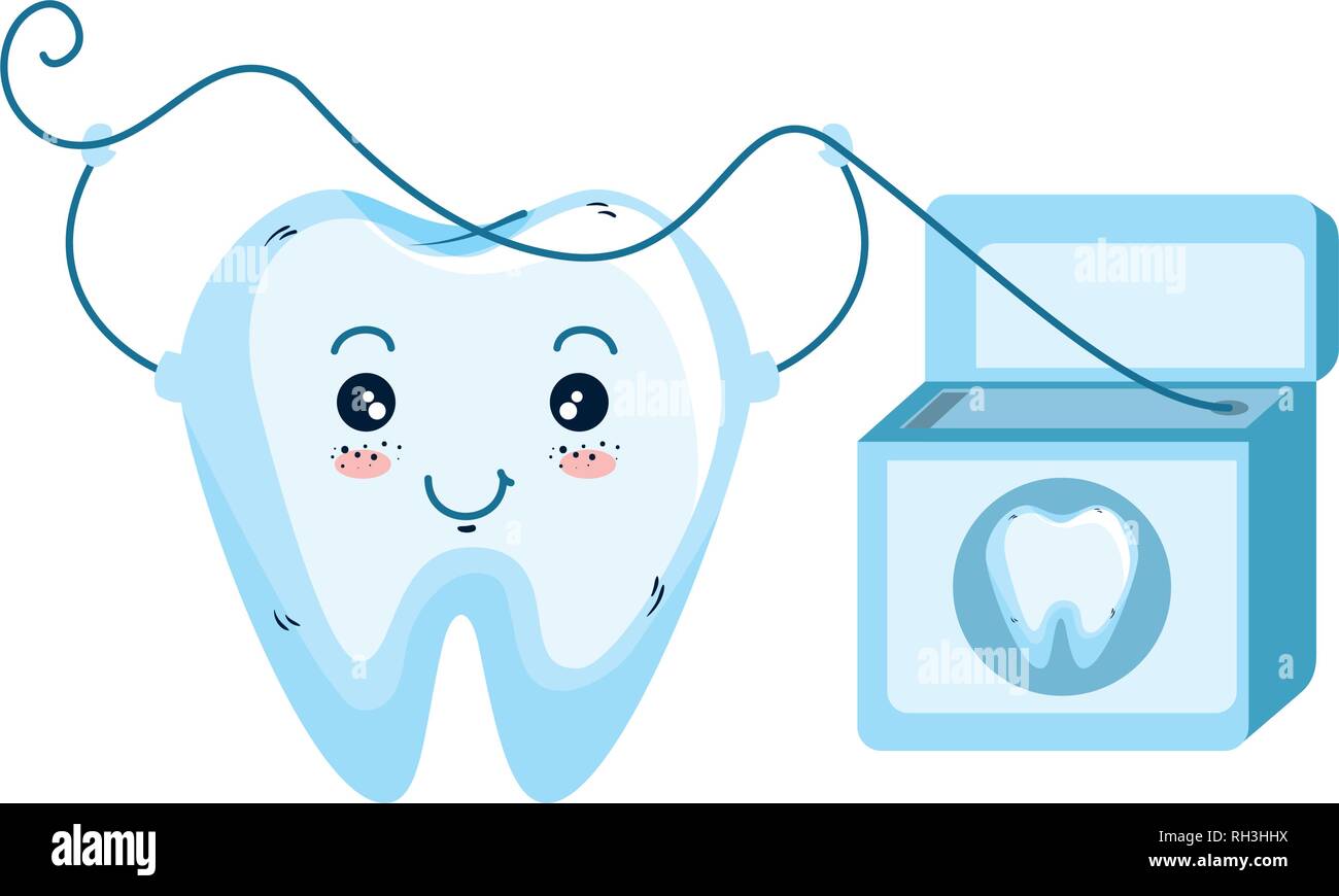 Cute tooth floss Stock Vector Images - Alamy