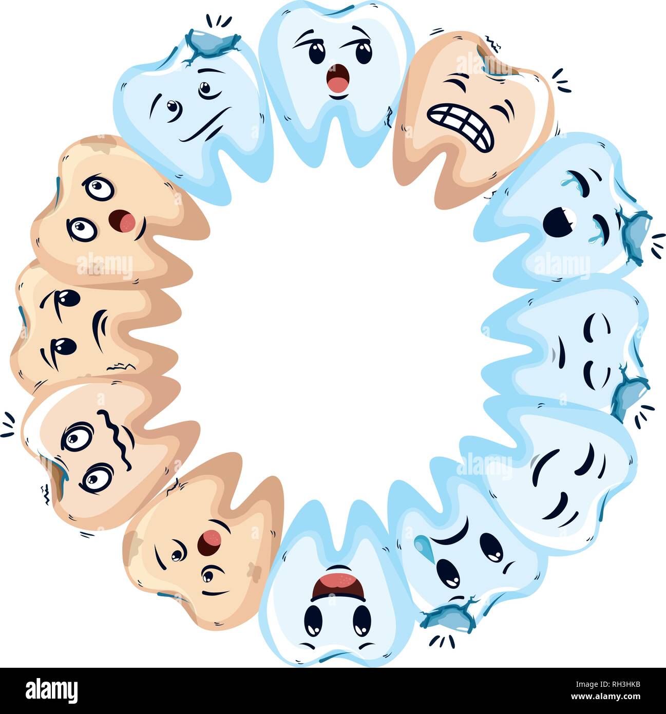 comic teeth around kawaii characters Stock Vector Image & Art - Alamy