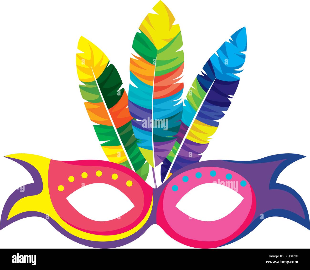 brazilian carnival mask with feathers Stock Vector Image & Art - Alamy