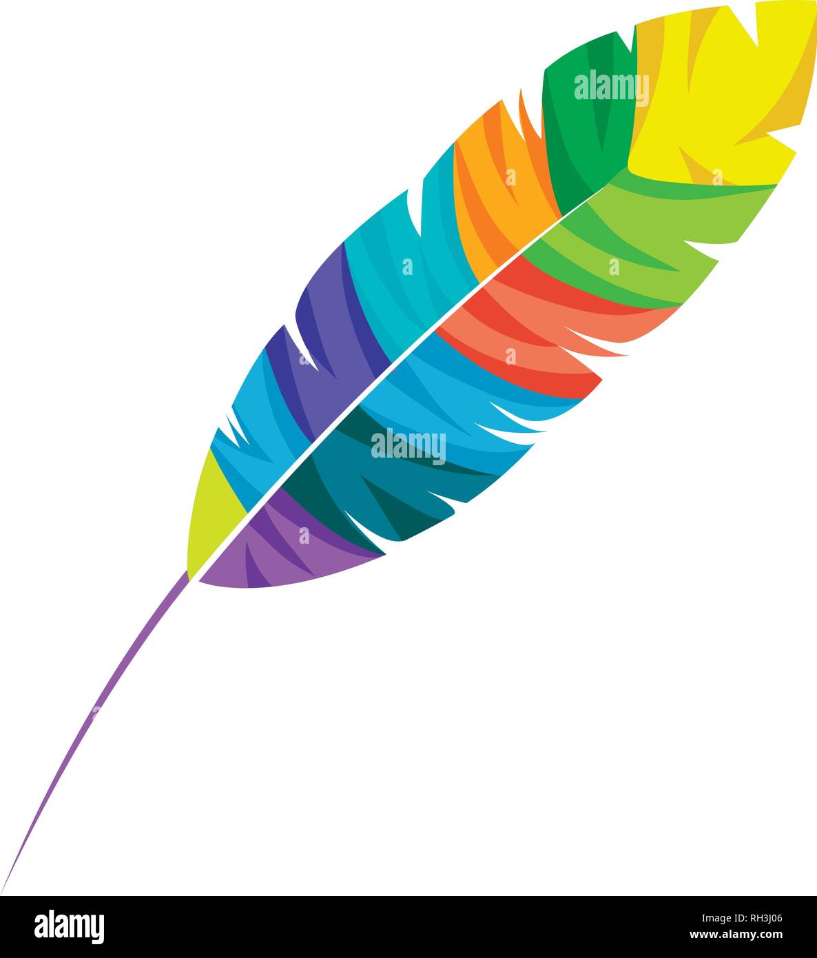feather exotic colors icon Stock Vector Image & Art - Alamy