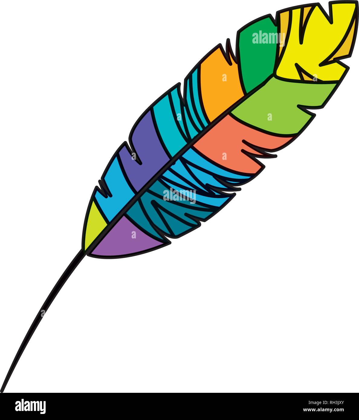 feather exotic colors icon Stock Vector Image & Art - Alamy