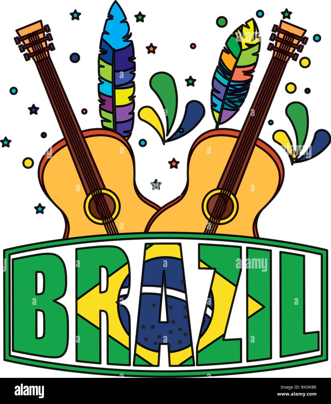 Brazilian musical instruments Stock Vector Images - Alamy