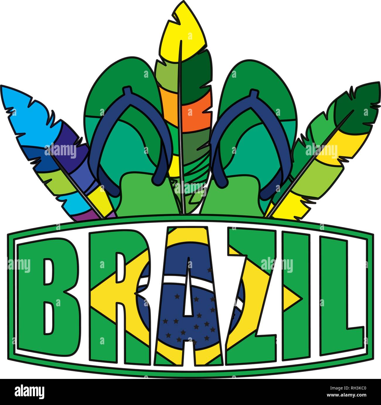 Brazilian flag flip flops sandals hi-res stock photography and images ...