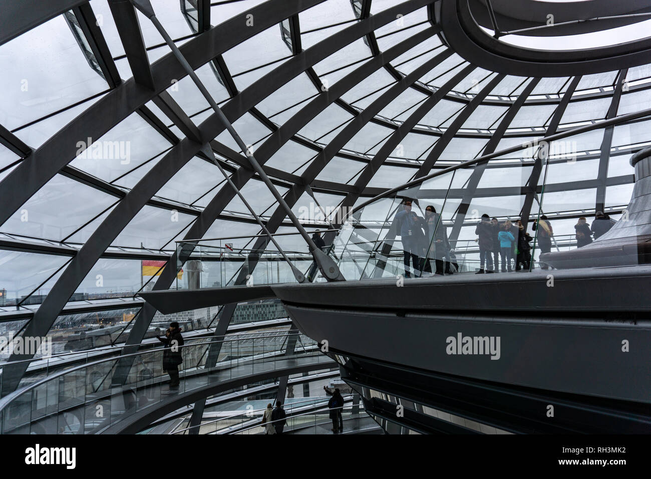 Berlin, DE - January 12, 2019: View of Reichstag (the German Parliament ...