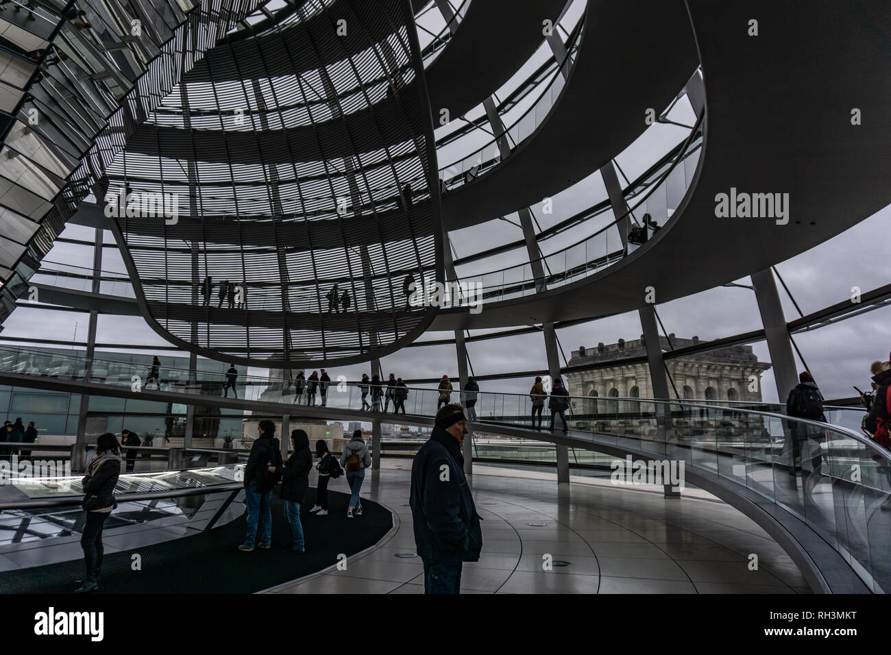 Berlin, DE - January 12, 2019: View of Reichstag (the German Parliament ...