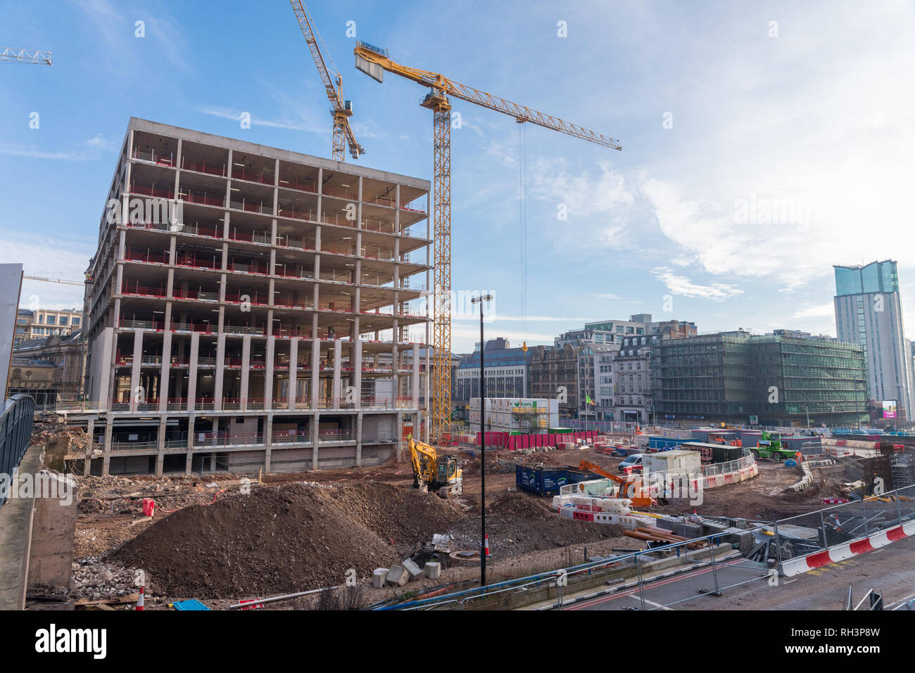 Construction work at Paradise Birmingham as the city centre undergoes ...