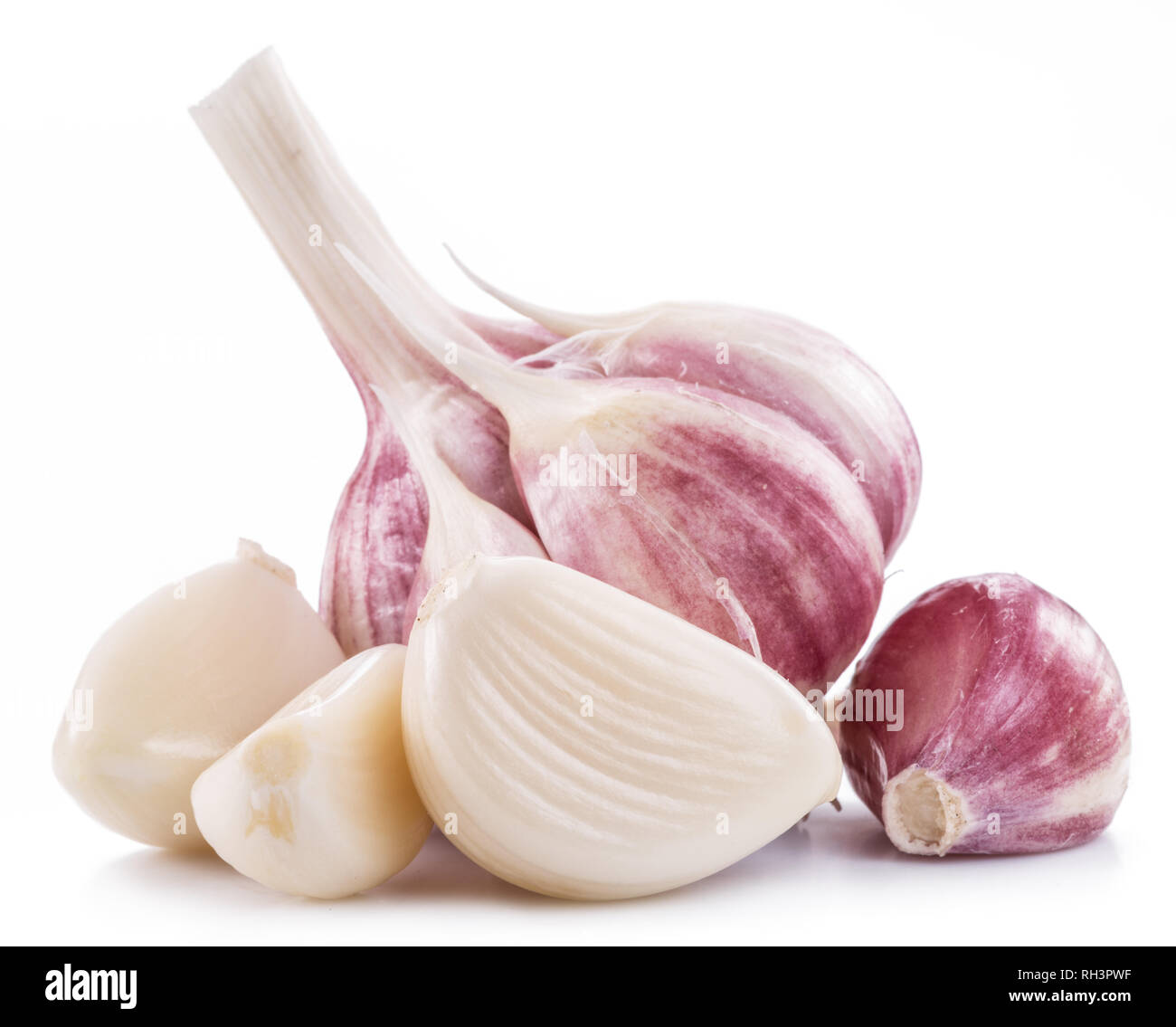 Garlic bulb and garlic cloves isolated on white background Stock Photo ...
