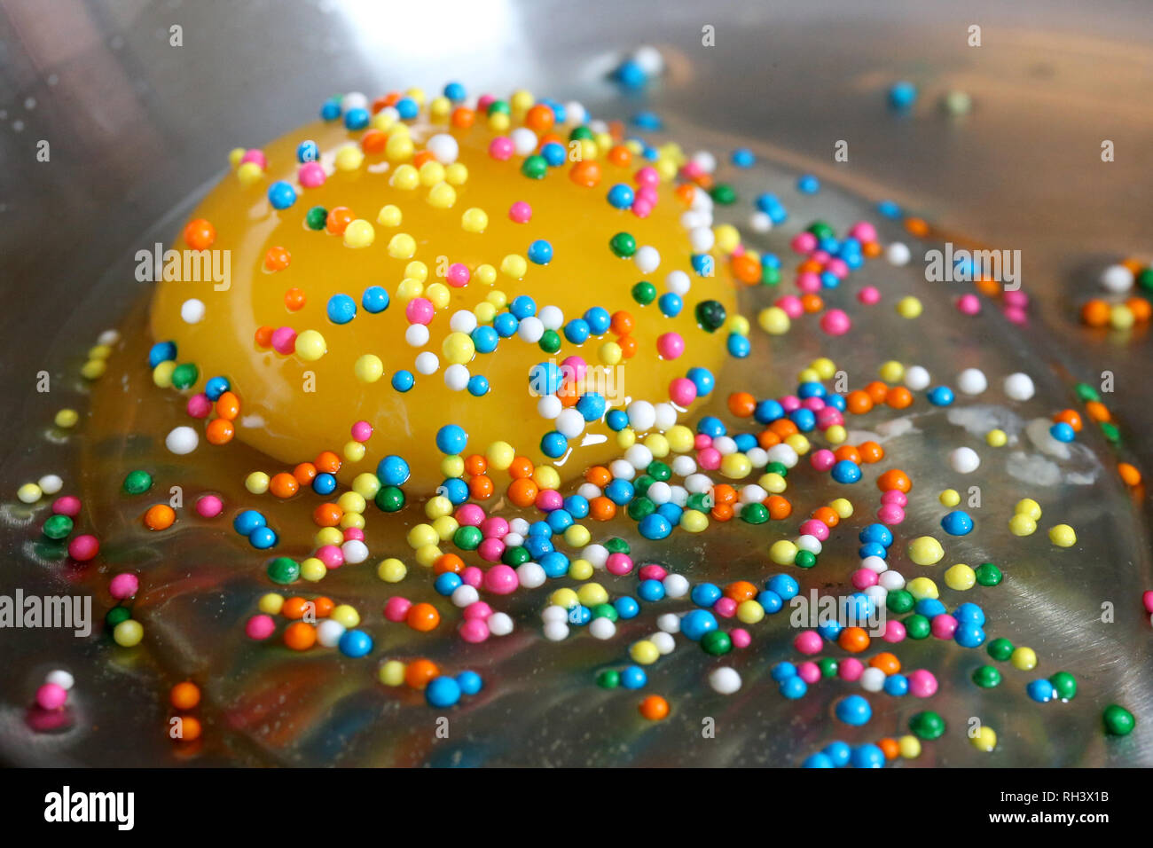 Egg and sprinkles Stock Photo - Alamy
