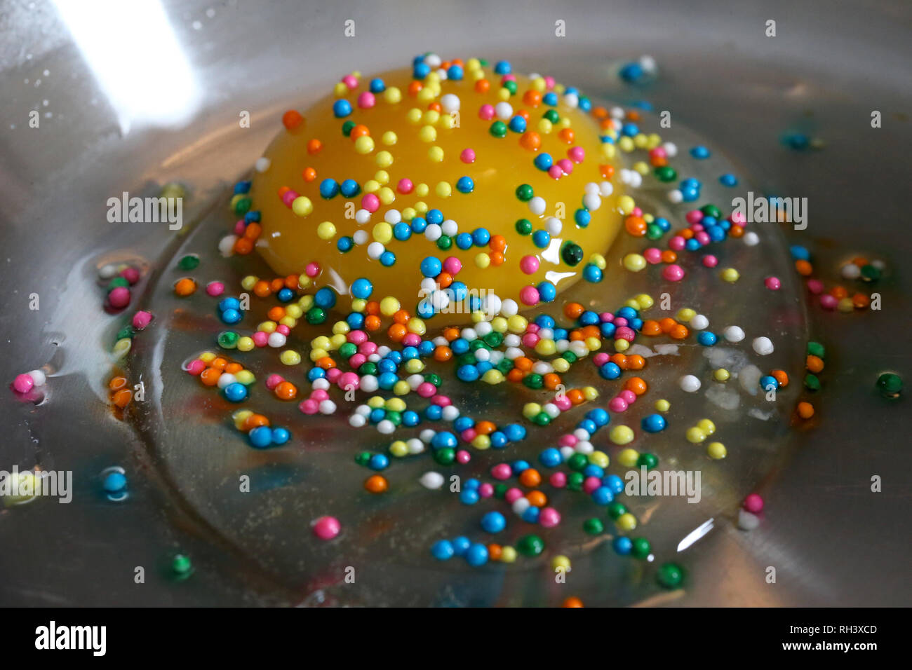 Egg and sprinkles Stock Photo - Alamy