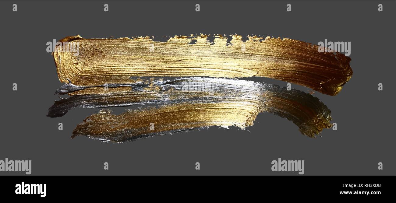 Gold paint stroke hi-res stock photography and images - Alamy