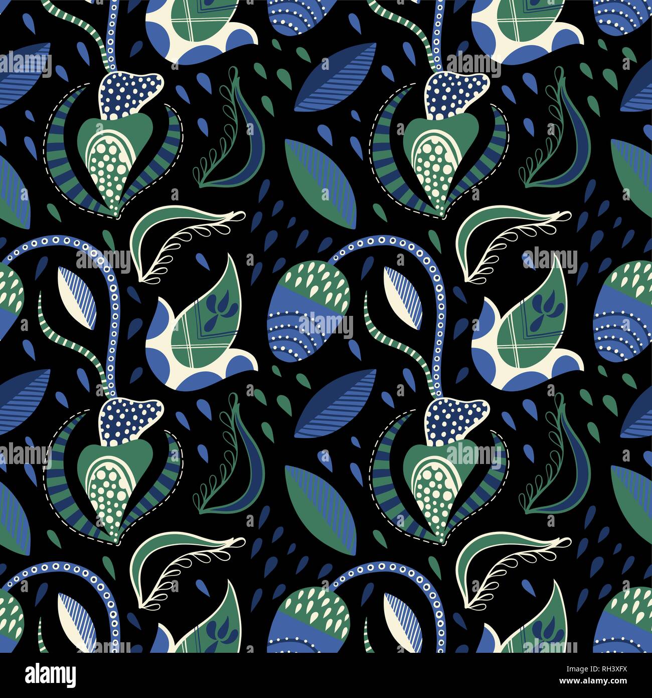 hand drawing modern seamless pattern Stock Vector Image & Art - Alamy