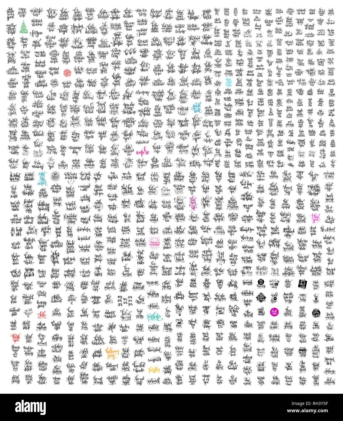 mega set of 800 hand lettering inscriptions motivation and inspiration ...