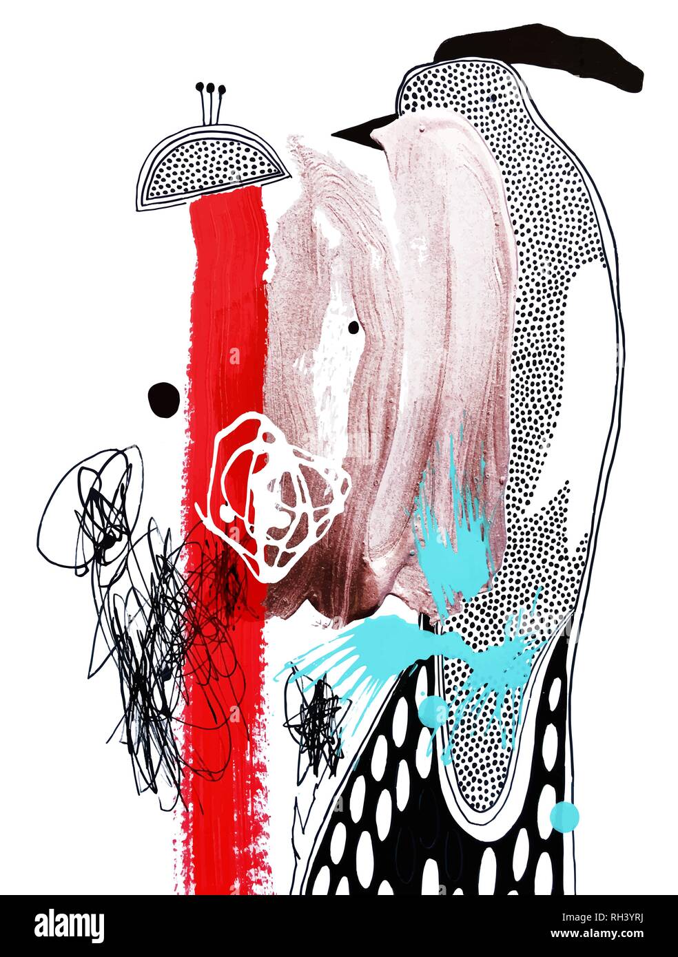 original digital art composition, contemporary modern background Stock ...