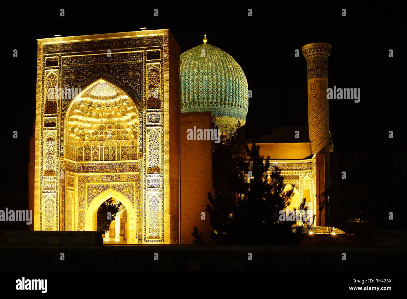 Gur Emir mausoleum of Timur Tamerlan in Samarkand Uzbekistan Stock ...