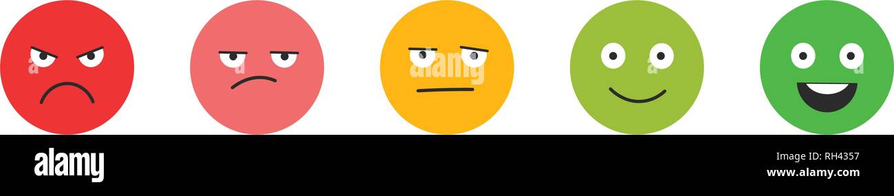 Rating satisfaction. Feedback in form of emotions. Excellent, good ...