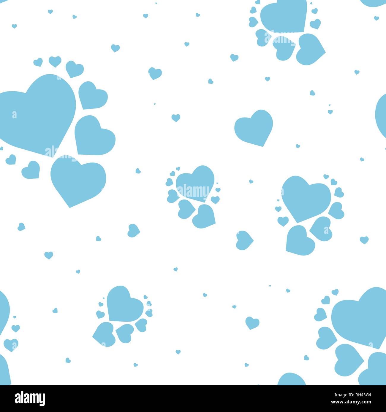 Seamless blue heart pattern. Vector illustration.eps 10 Stock Vector ...