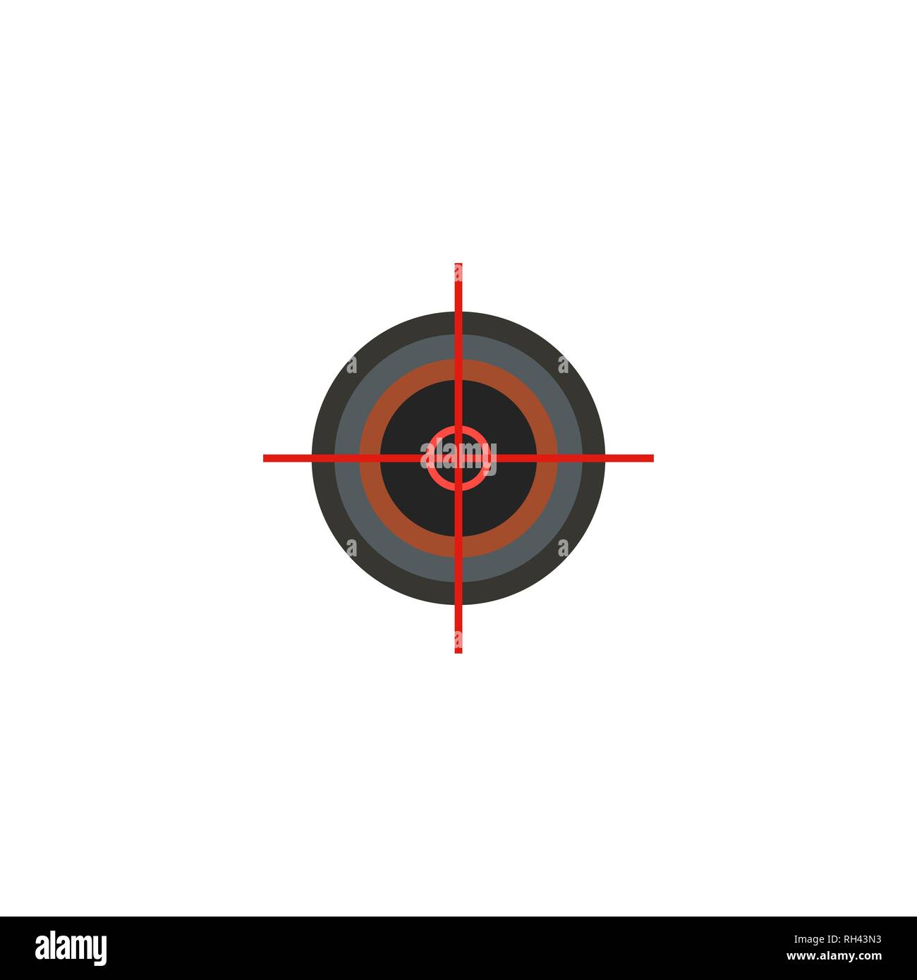 Crosshair target icon thin line for web and mobile, modern minimalistic ...