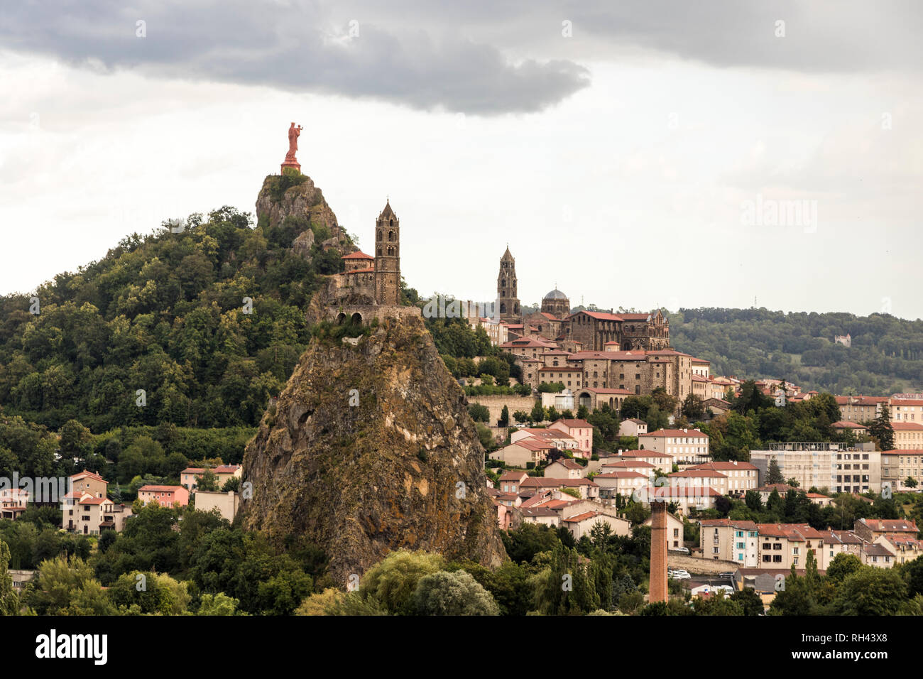 Le Puy-en-Velay, France. Views of the Cathedral of Notre-Dame, the ...