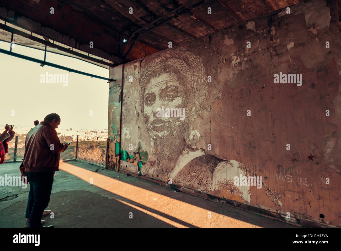 Panoramic viewpoint of Monsanto, Art and Craft, Lisbon, Portugal Stock ...